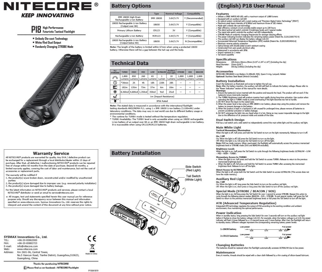 Nitecore P18 Flashlight Review - ZeroAir Reviews