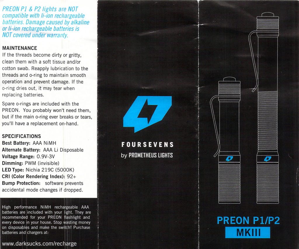 Prometheus FourSevens Preon Flashlight Review - ZeroAir Reviews