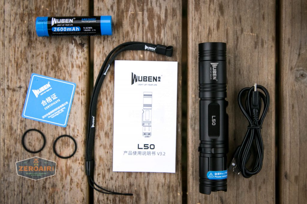 Wuben L50 18650 Flashlight Testing and Review - ZeroAir Reviews