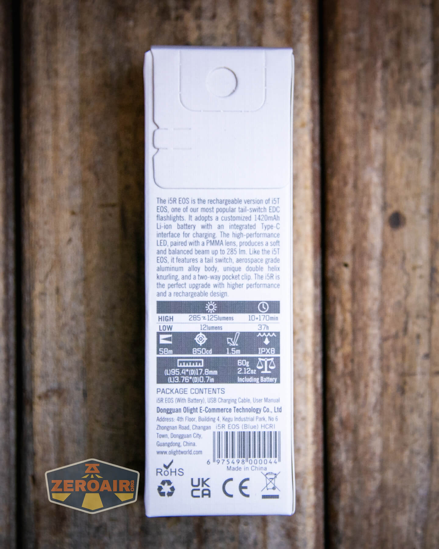 Olight i5R EOS HCRI Flashlight Review - ZeroAir Reviews
