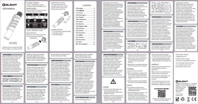 Olight i3T EOS (Orange) Flashlight Review - ZeroAir Reviews