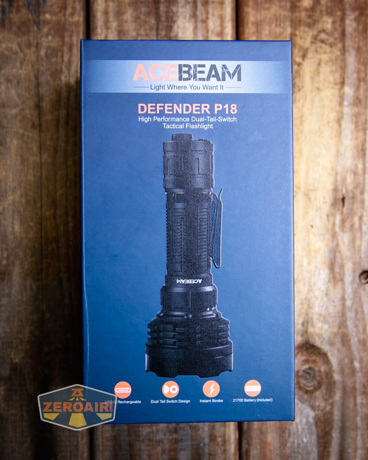 Acebeam Defender P18 Tactical Flashlight Review - ZeroAir Reviews