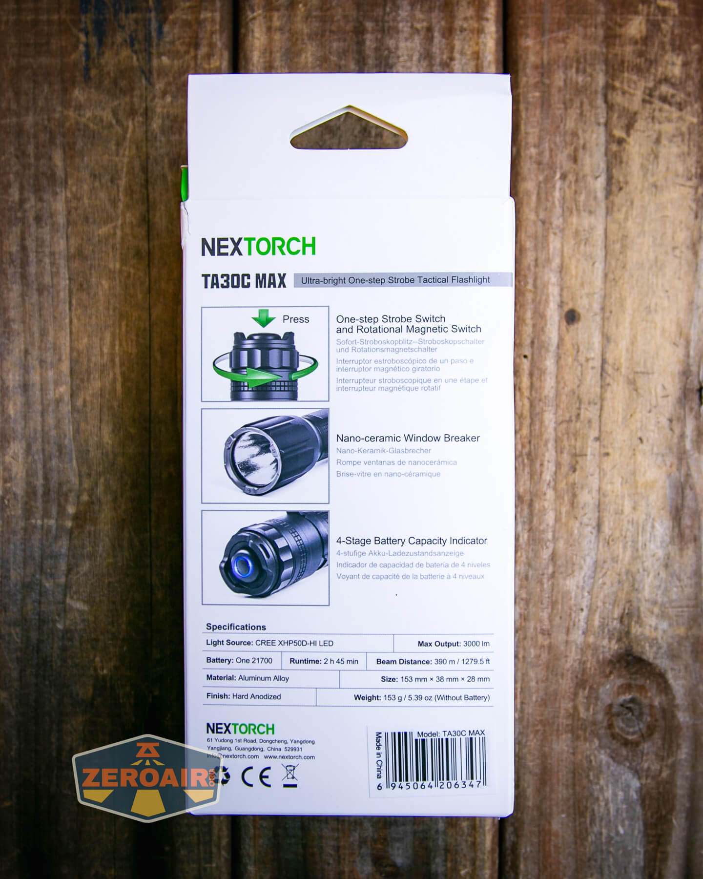 Nextorch TA30C Max Tactical Flashlight Review - ZeroAir Reviews