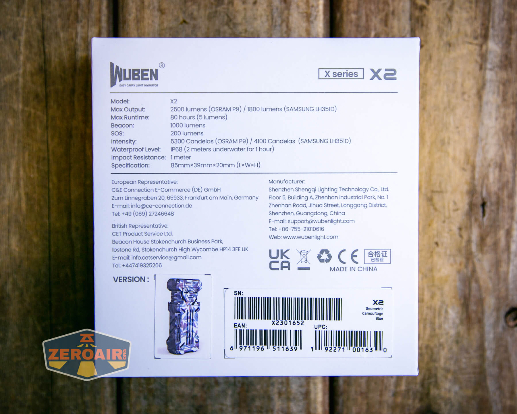 Wuben X-2 Owl Titanium Flashlight Review - ZeroAir Reviews