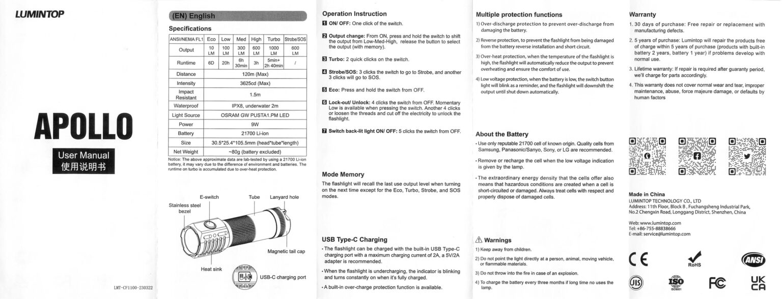 Lumintop Apollo Flashlight Review - ZeroAir Reviews