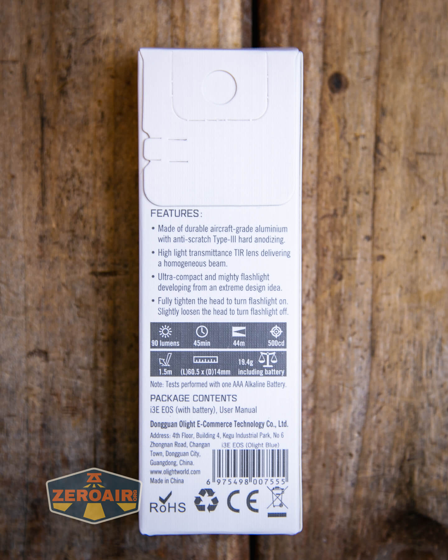 Olight i3E EOS AAA Flashlight Review - ZeroAir Reviews