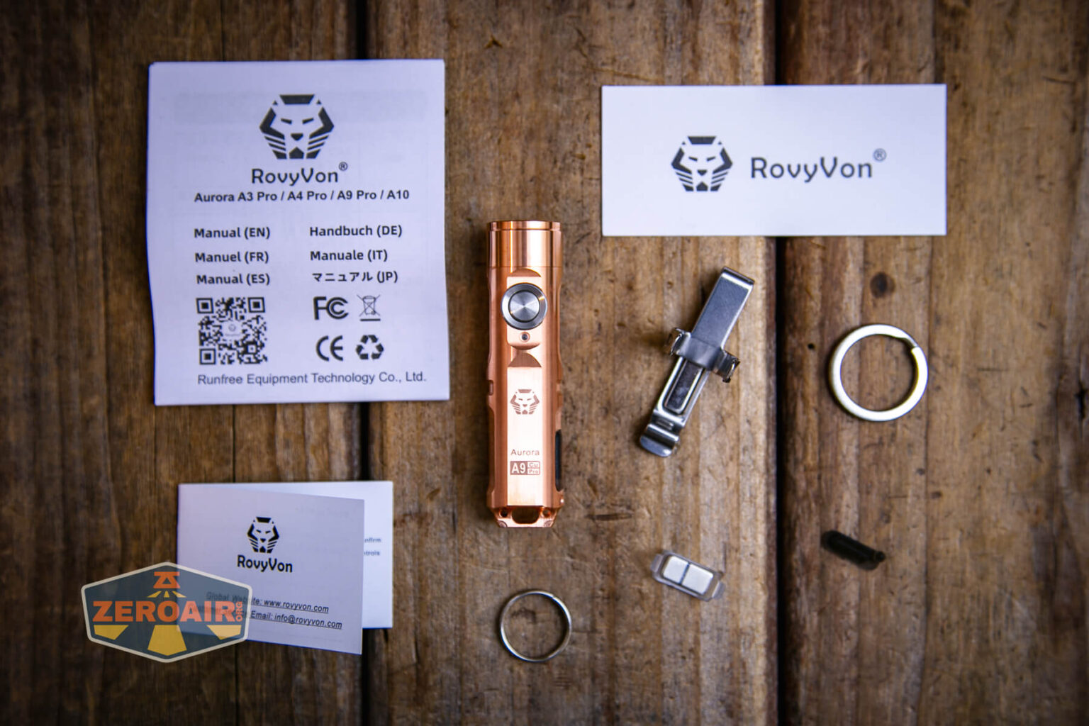 RovyVon Aurora A9 Pro Copper Flashlight Review - ZeroAir Reviews