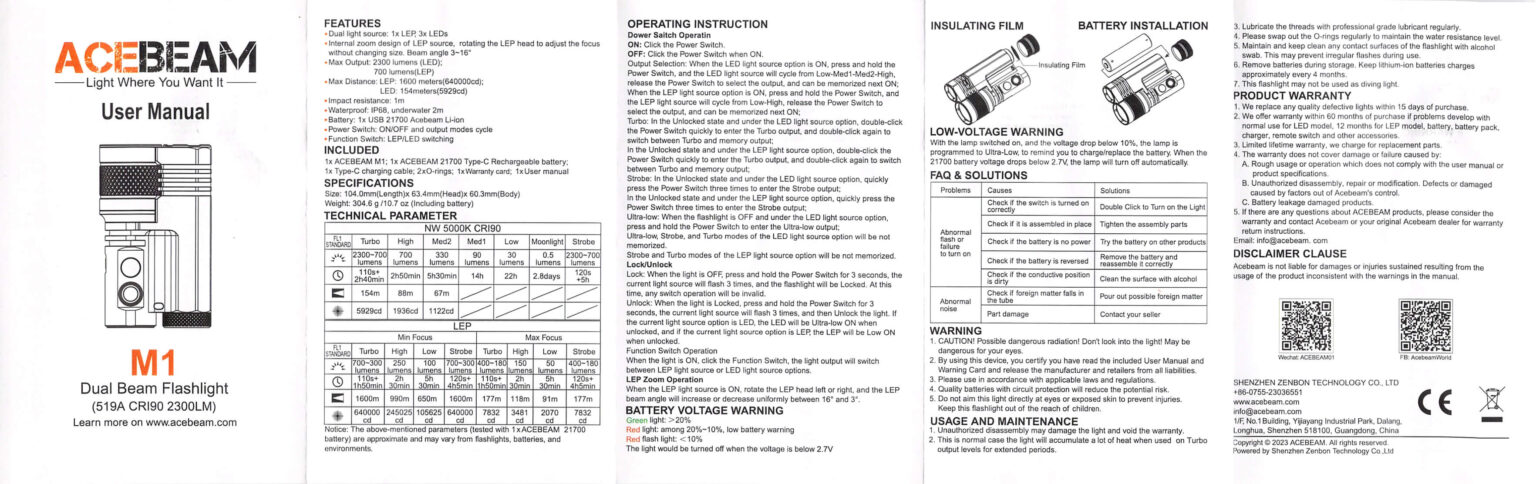 Acebeam Terminator M1 Flashlight Review - ZeroAir Reviews