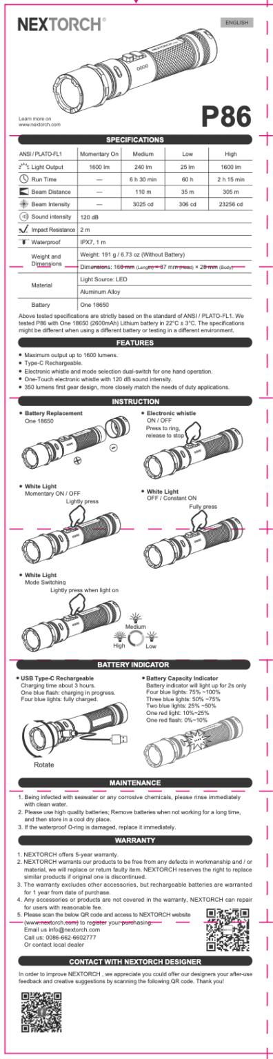Nextorch P86 Electronic Whistle Flashlight Review - ZeroAir Reviews