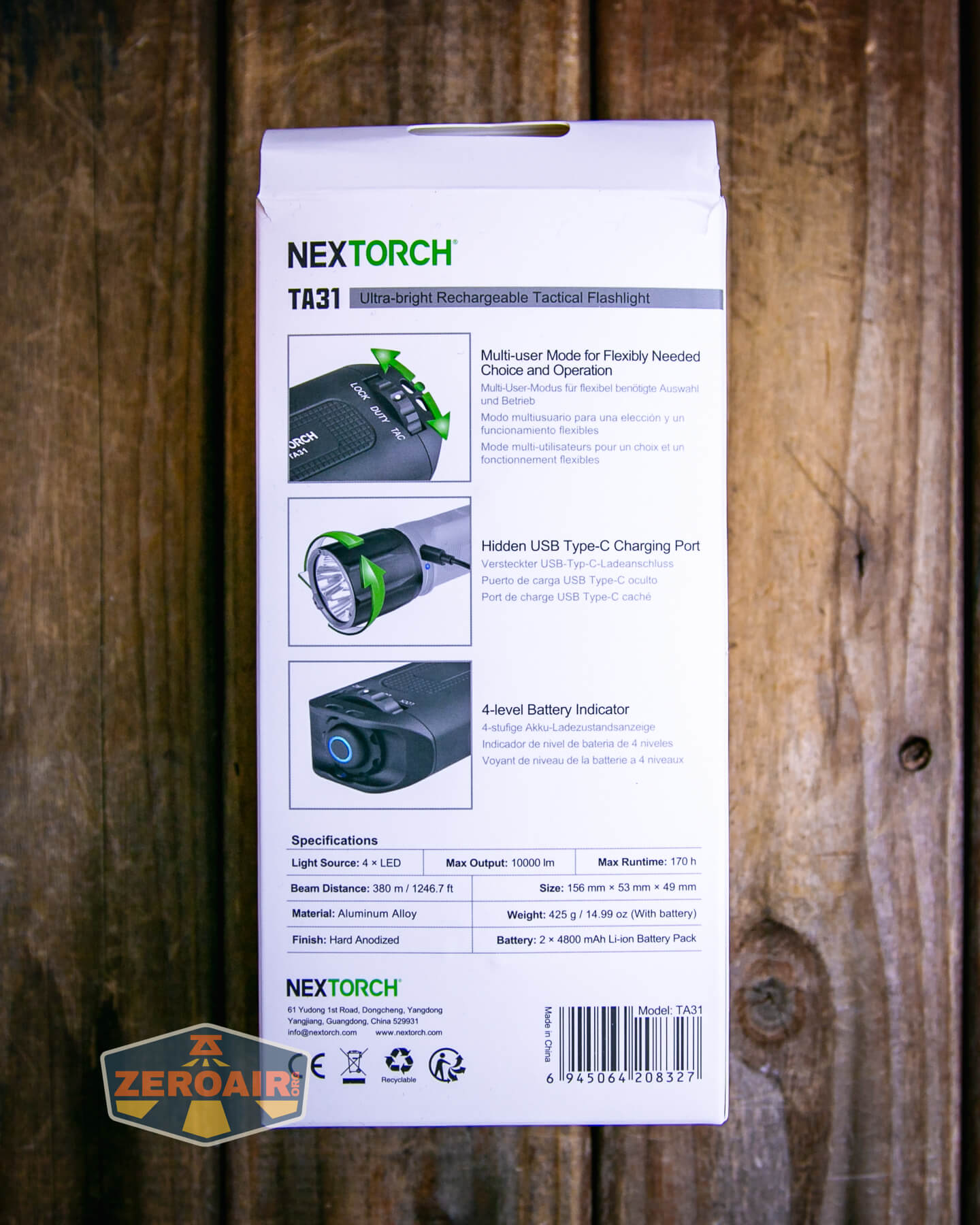 Nextorch TA31 Tactical Searchlight Review - ZeroAir Reviews