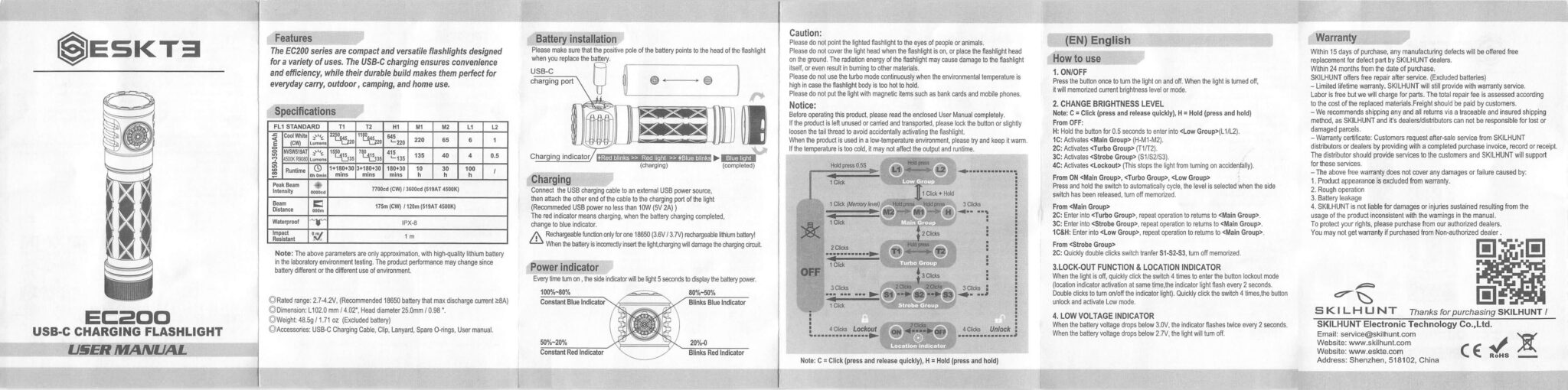 Skilhunt EC200 Powerful EDC Flashlight Review - ZeroAir Reviews