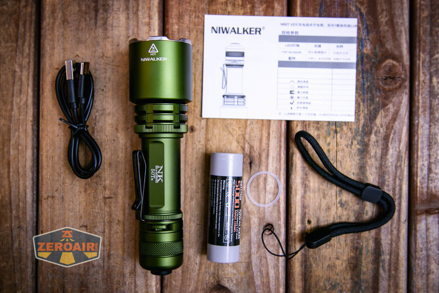 Niwalker N50T V2 Flashlight Review - ZeroAir Reviews