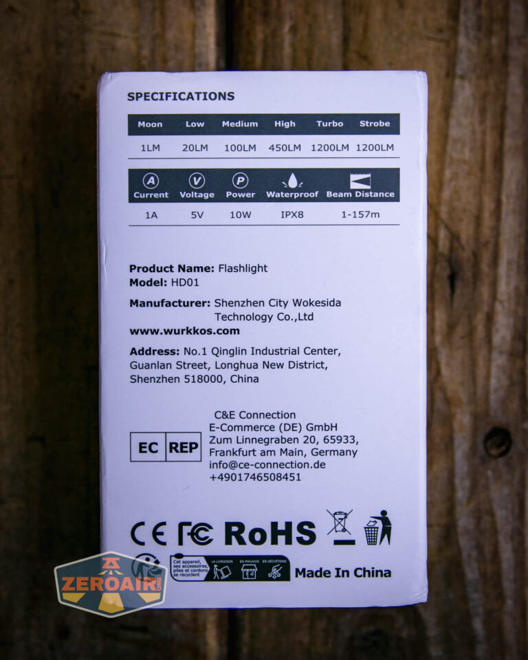 Wurkkos HD01 Rechargeable EDC Flashlight Review - ZeroAir Reviews