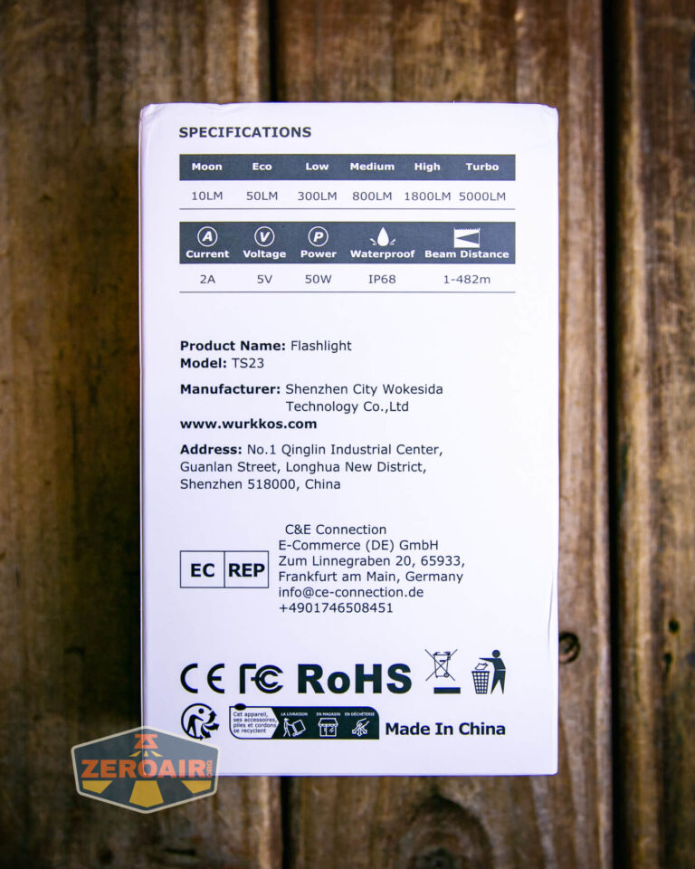 Wurkkos TS23 Tactical Flashlight Review - ZeroAir Reviews